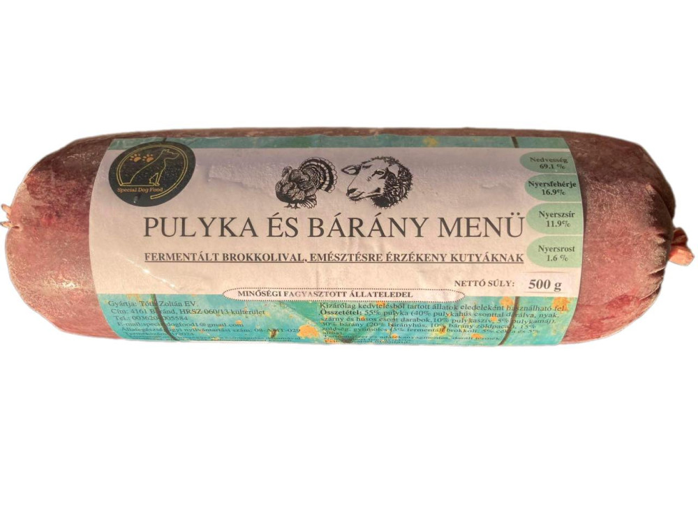 Special Dog Food Pulyka-Bárány menü fermentált Brokkolival,